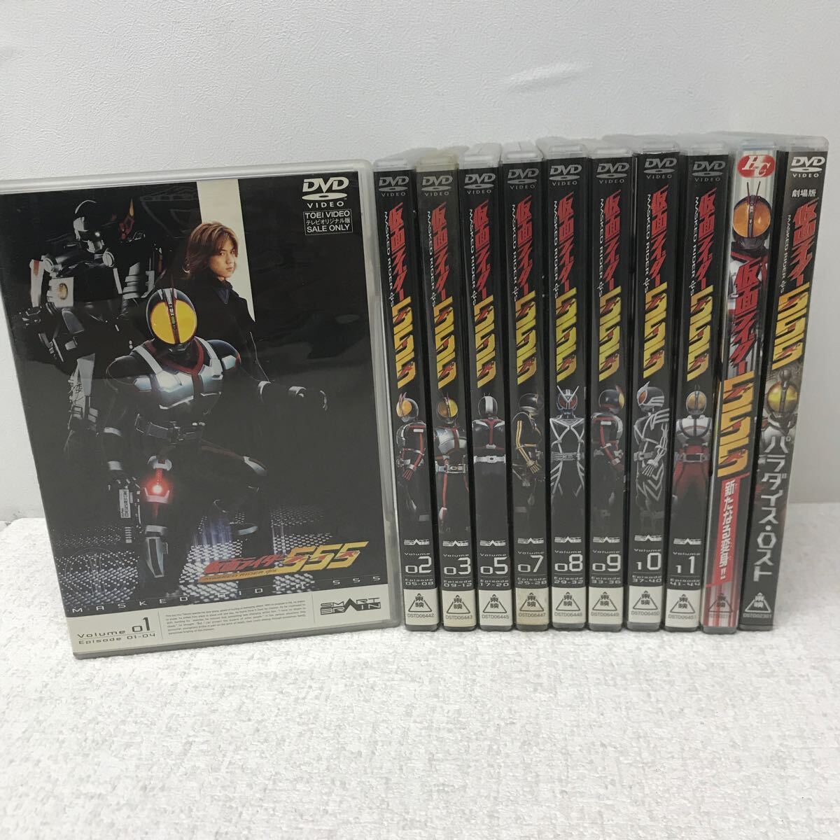 【やや傷や汚れあり】I0705K3 まとめ★仮面ライダー 555 ファイズ DVD 11巻セット セル版 特撮 ヒーロー 1 2 3 5 7 ...