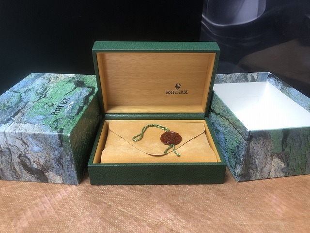 【やや傷や汚れあり】ロレックス 純正 深箱 ウォッチ ボックス Watch Box ケース 緑 グリーン 時計 付属品 16570 16610 16600 16613 16710 114270 ...