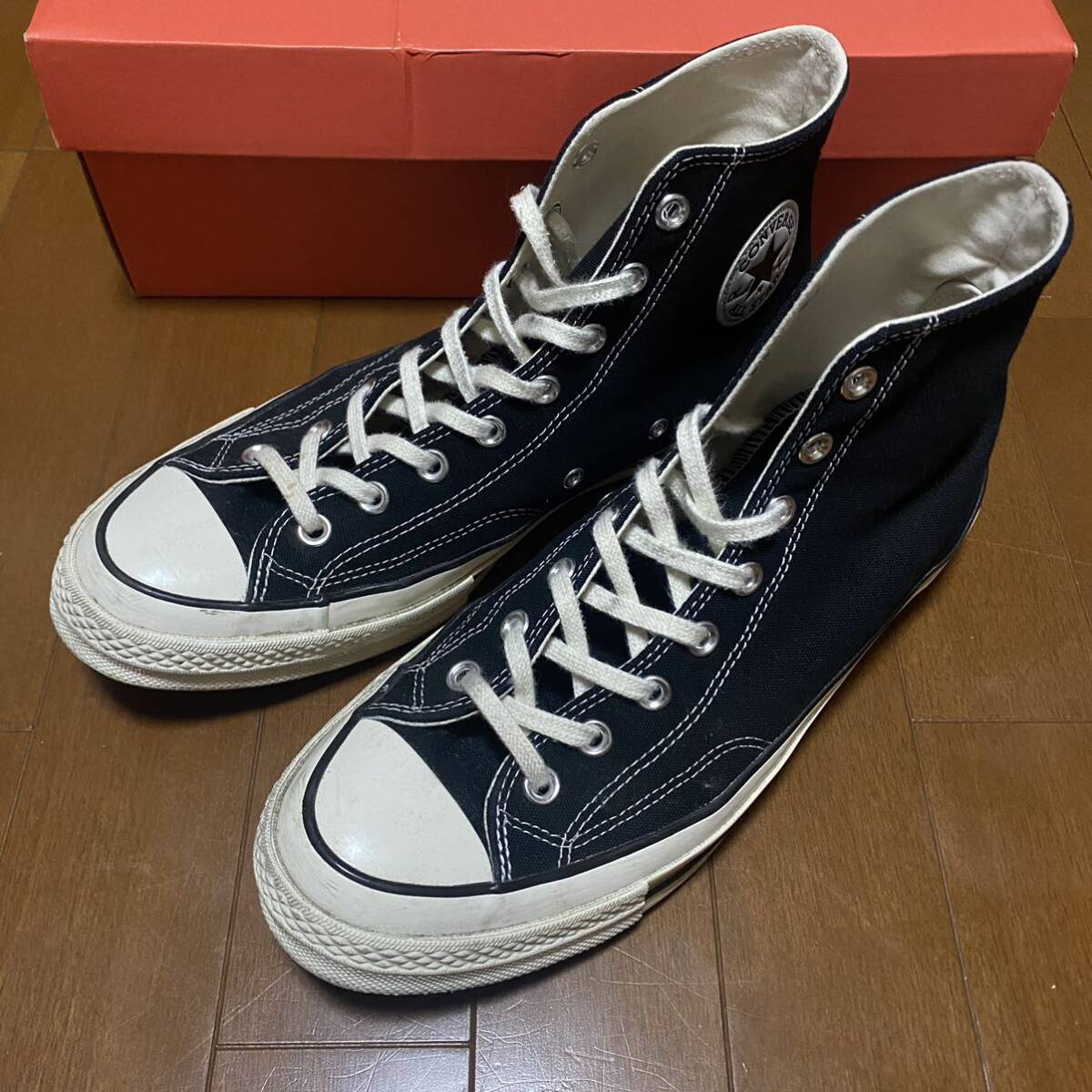 【やや傷や汚れあり】CONVERSE CT70 HI BLACK US10.5 29.0cm CHUCK TAYLOR コンバース チャックテイラー ブラック 162050Cの落札情報詳細 ...
