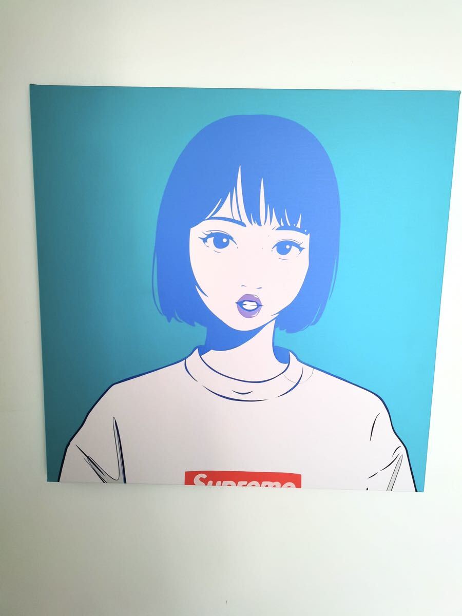 【未使用に近い】【模写】バックサイドワークス MANEATER BacksideWorks キャンバス作品 KYNE 美術品 53x53cm イライスト 現代アートの落札情報詳細 ...