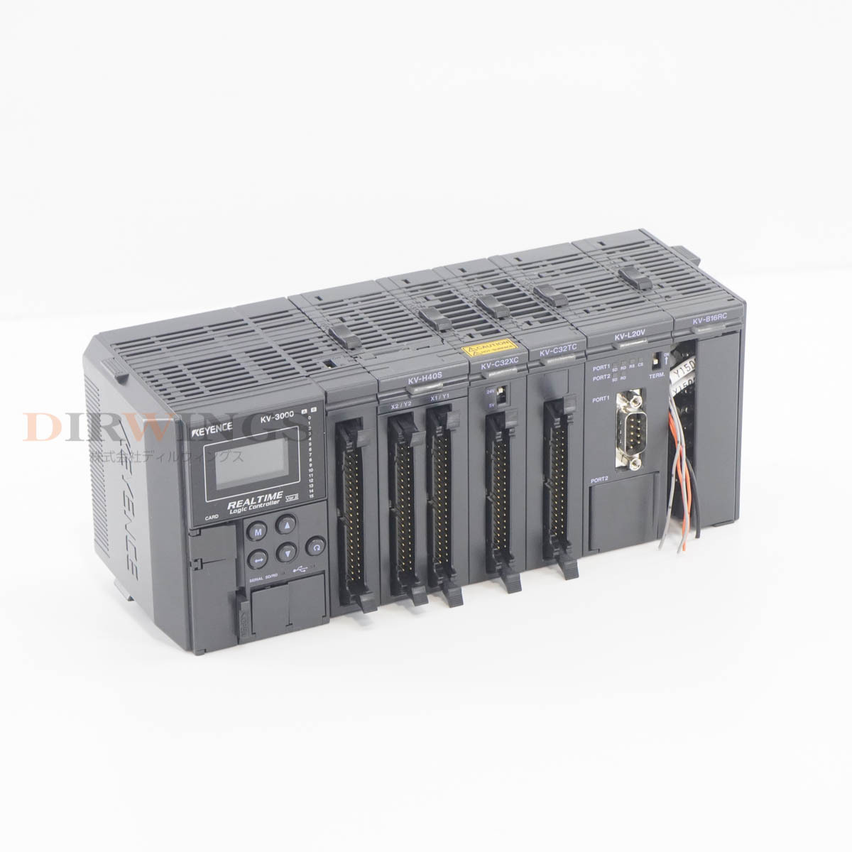 【傷や汚れあり】[JH1006] KEYENCE キーエンス KV-5500 プログラマブル コントローラ KV-C32XTD *2 KV ...