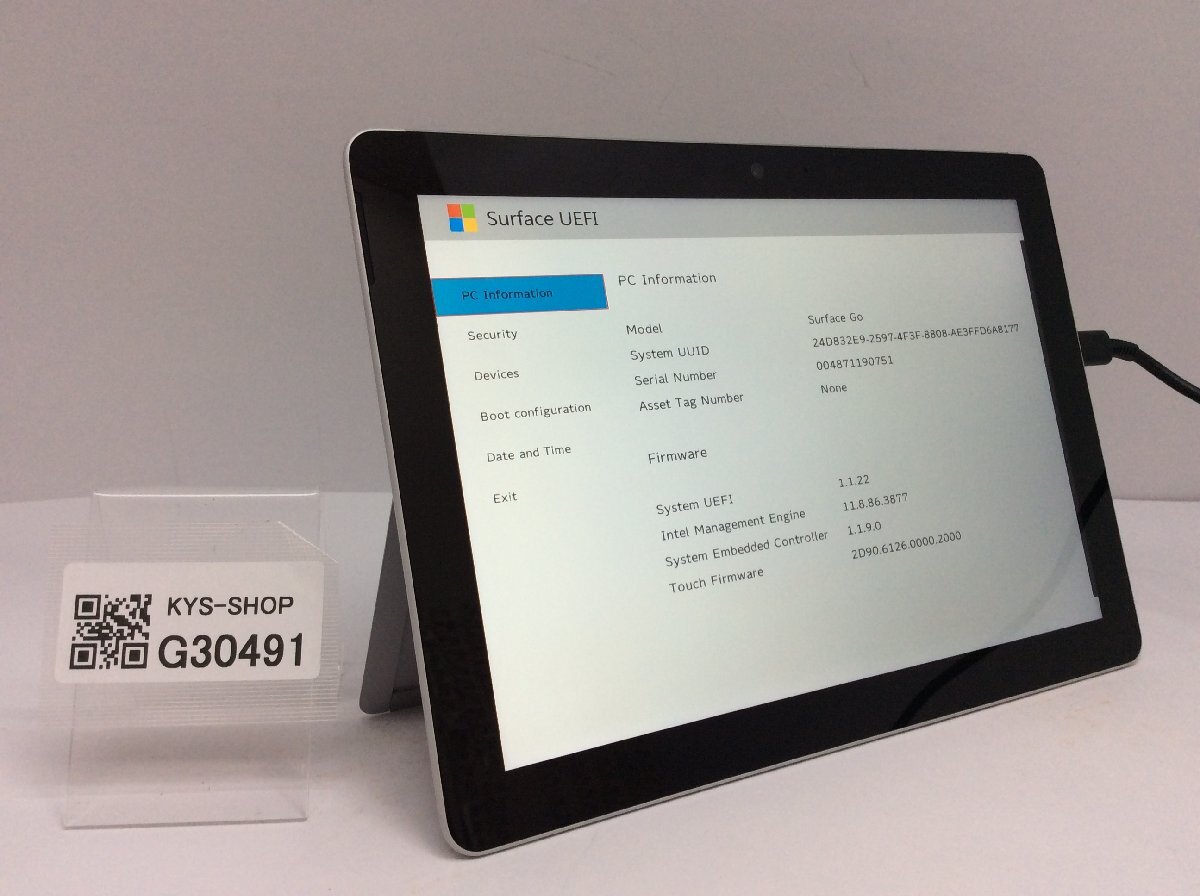 【傷や汚れあり】ジャンク/ Microsoft Surface Go Intel Pentium 4415Y メモリ8.19GB ...