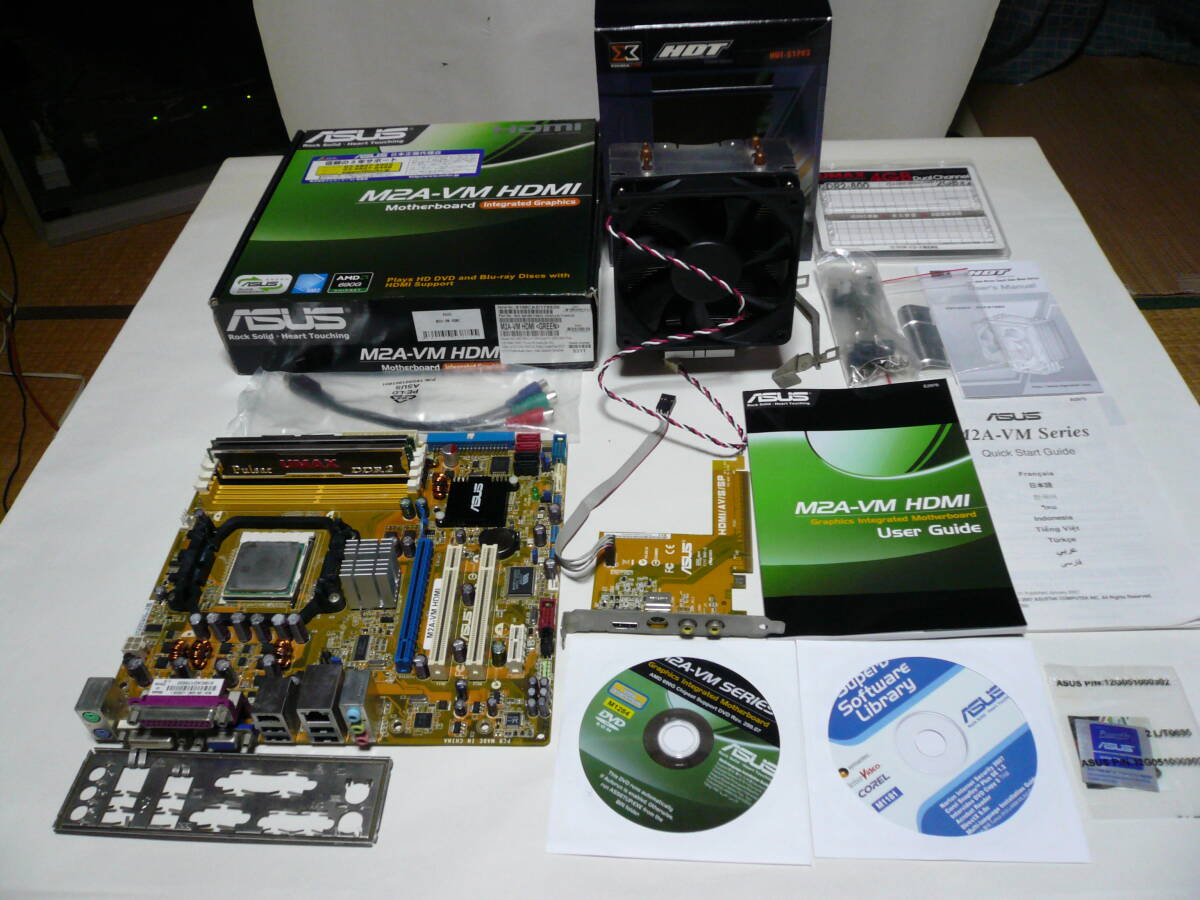【やや傷や汚れあり】ASUS M2A-VM HDMI / socket AM2 / Athlon 64 ×2 5400+ 2.8 GHz / 4 GBの落札情報詳細 - Yahoo ...