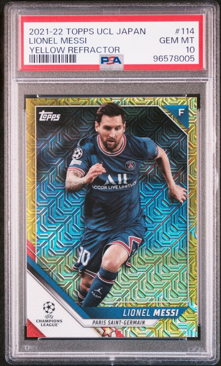 【未使用に近い】【PSA10 GEM MINT / Lionel Messi リオネル・メッシ】Topps UEFA Champions ...
