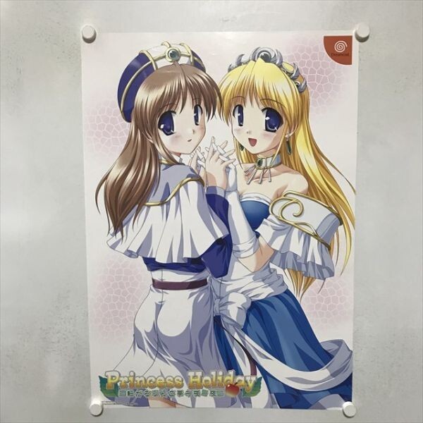 【やや傷や汚れあり】A72410 Princess Holiday DC ドリームキャストソフト 販促 B2サイズ(515mm×728mm ...