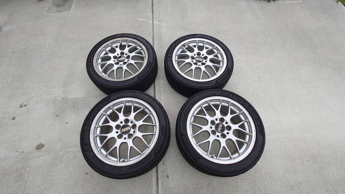 【全体的に状態が悪い】BBS RG-R 17インチ7.5J+48 17インチ8.5J+55 PCD114.3 5穴 S2000サイズ ハブリング装着済み ADVAN NEOVA AD09 F ...