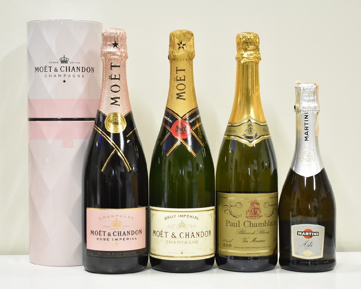 【未使用】竜酒2997 未開栓 シャンパン スパークリングワイン 4本 モエ・エ・シャンドン MARTINI マルティニ アスティ Paul Chamblain 750ml 375mlの落札 ...