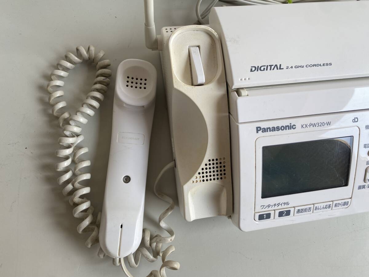 【傷や汚れあり】⑤t717 Panasonic パナソニック 電話機 KX-PW320DL 本体 親機のみ コードレス FAX/ファックス おたっくす ホワイト 家電製品 動作品の落札情報詳細 ...