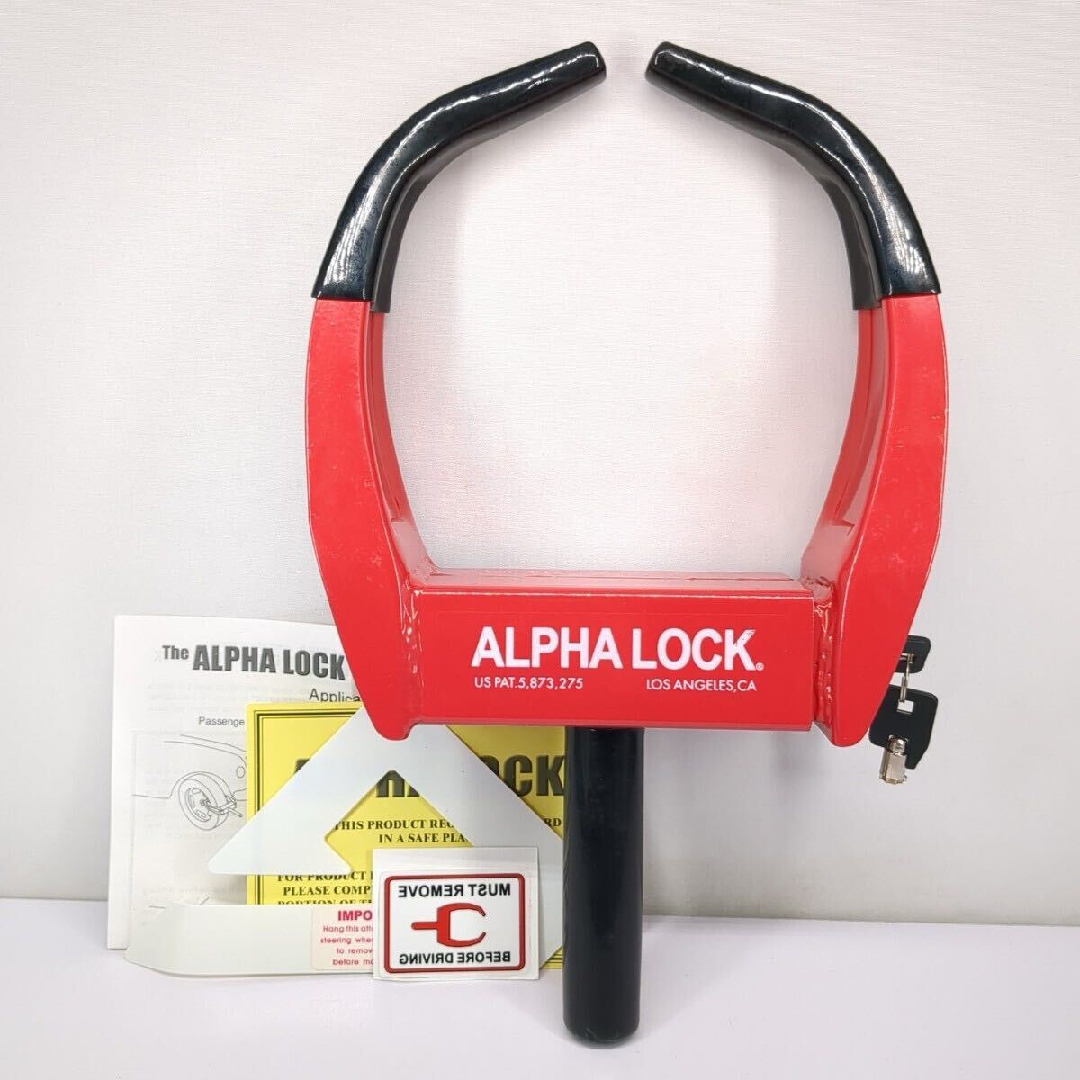 【未使用】サ)[美品] ALPHA アルファ The ALPHA LOCK アルファロック VEHICLE WHEEL LOCK タイヤロック ...
