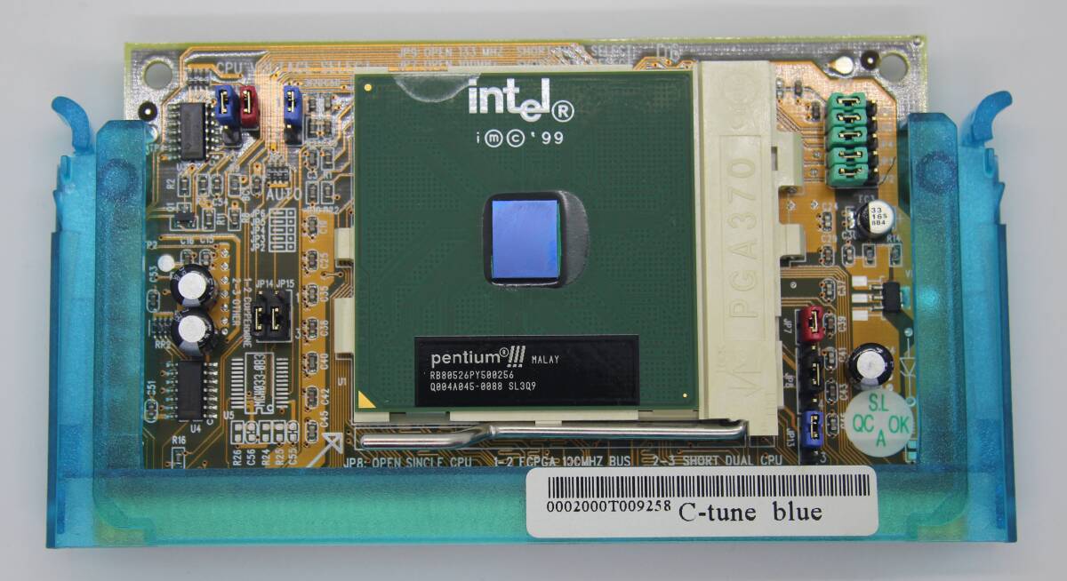 【やや傷や汚れあり】SOLTEK SL-02A++ Slot1- Socket370 変換アダプターとSL3Q9(PentiumⅢ500)共に ...