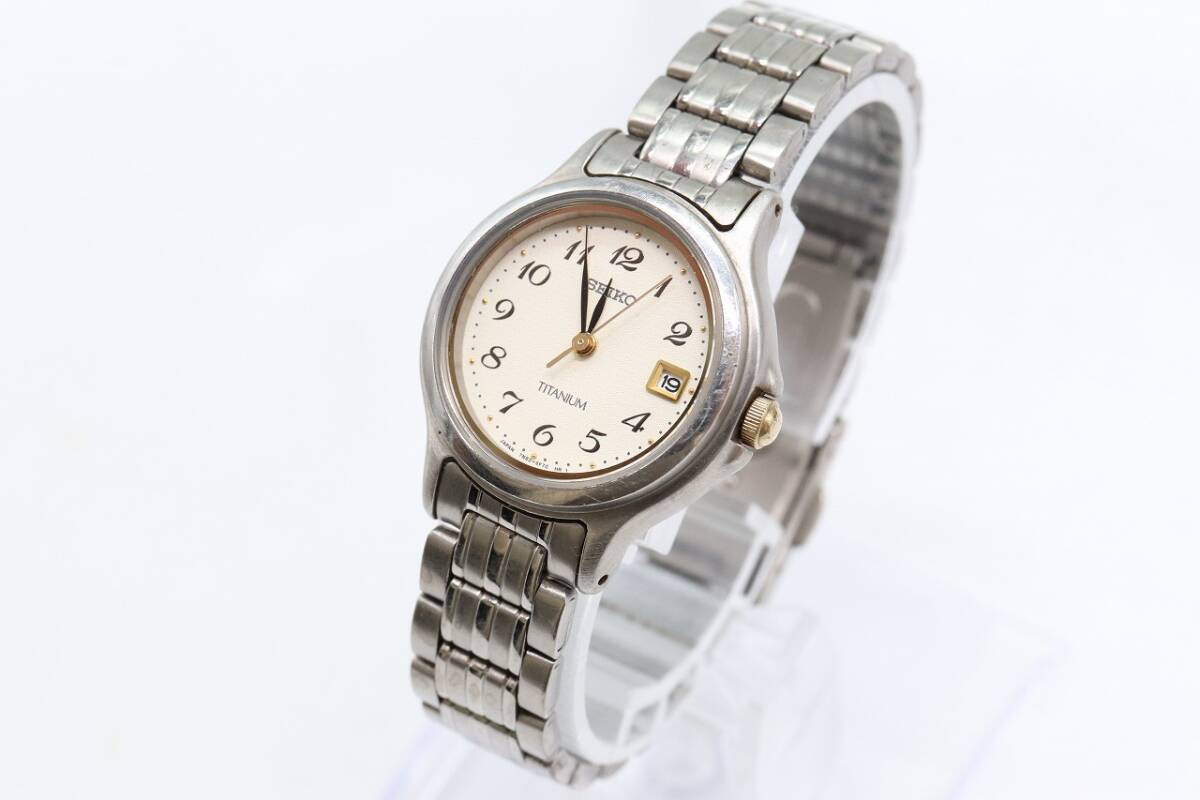 【目立った傷や汚れなし】【W183-202】動作品 電池交換済 SEIKO TITANIUM セイコー チタニウム 腕時計 7N82-6D80 レディース【送料全国一律185円】の落札情報詳細 ...