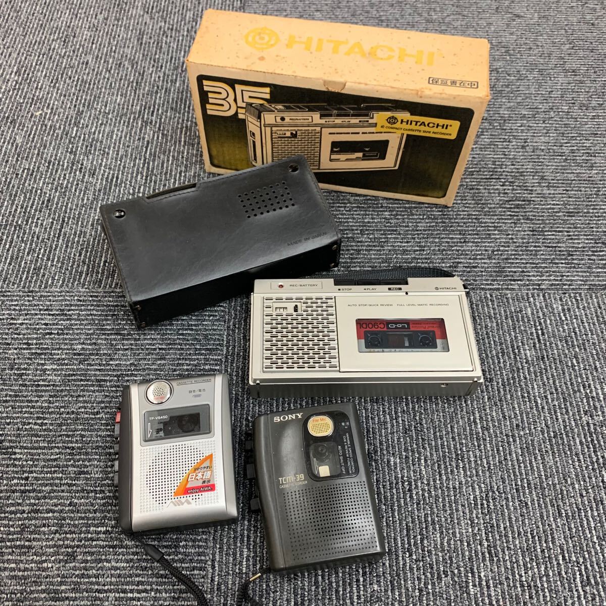 【やや傷や汚れあり】11 SONY ソニー HITACHI カセットプレーヤー ポータブルカセットプレーヤー 昭和レトロ WALKMAN ...