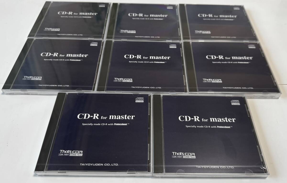 【未使用】未開封 太陽誘電 CD-R for master CDR-74MY 650MB/74min 16倍速マスターディスク用 まとめて8枚 ...