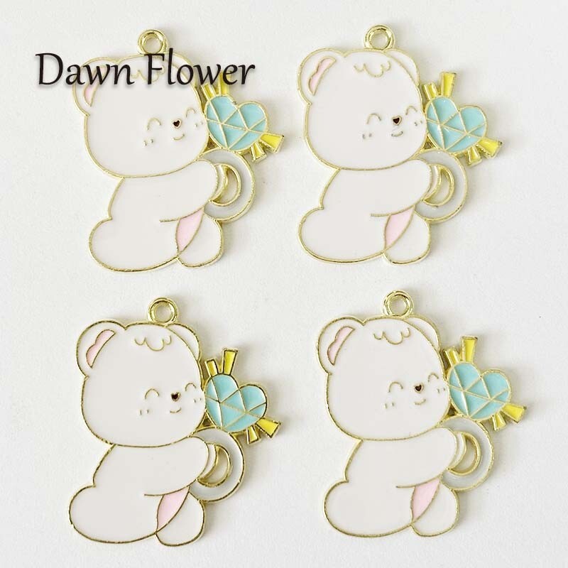 【未使用】【D-1329】5pcs ハートと熊 28×23mm ホワイト チャーム ハンドメイドパーツの落札情報詳細 - Yahoo!オークション落札価格検索 オークフリー
