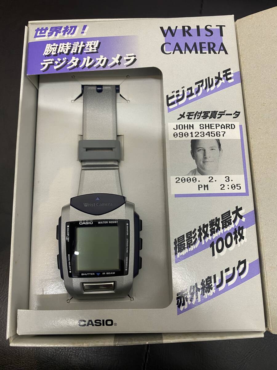 【目立った傷や汚れなし】☆9616 CASIO カシオ WRIST CAMERA リストカメラ WQV-1 クォーツ カメラ付デジタルウォッチ ...