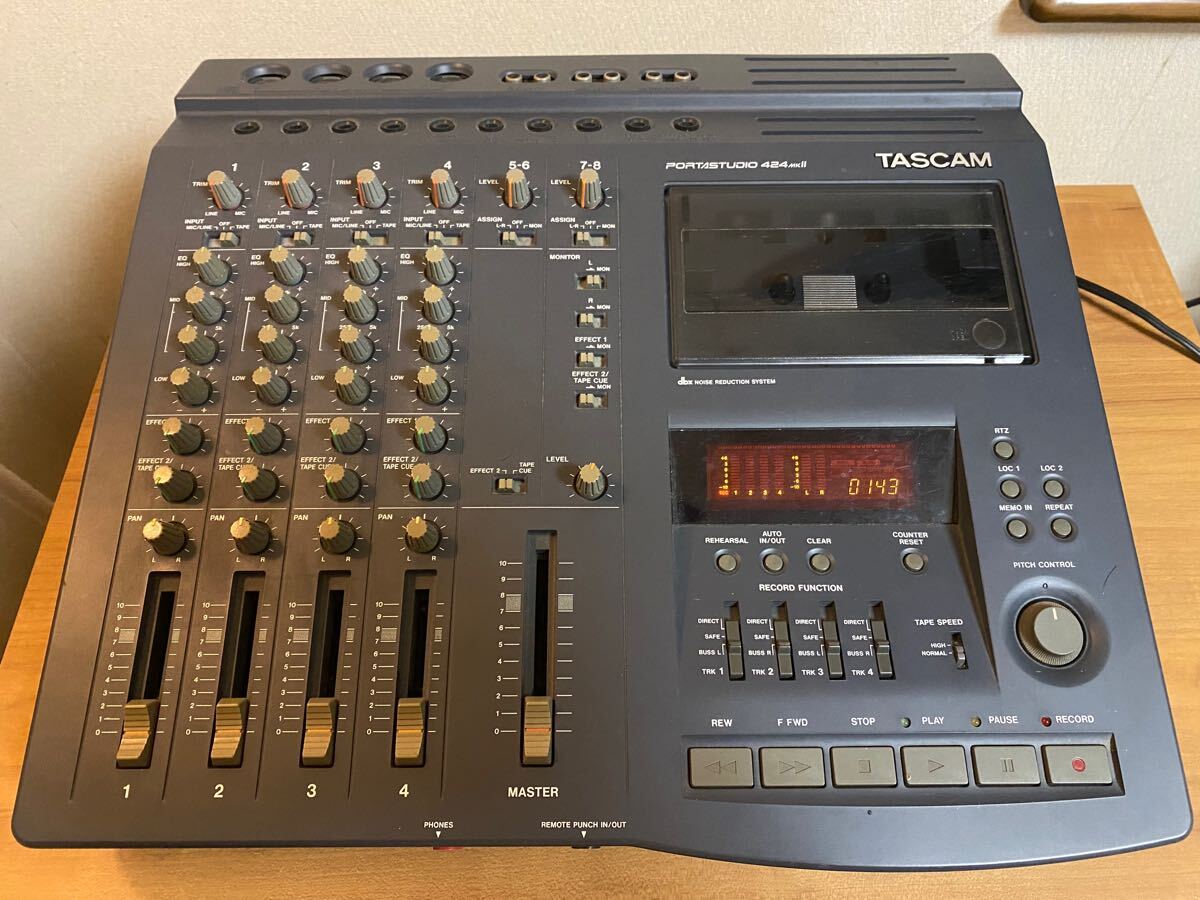 【全体的に状態が悪い】TASCAM PORTASTUDIO 424 MKⅡカセットMTR マルチトラックレコーダー タスカム 通電のみ確認の ...