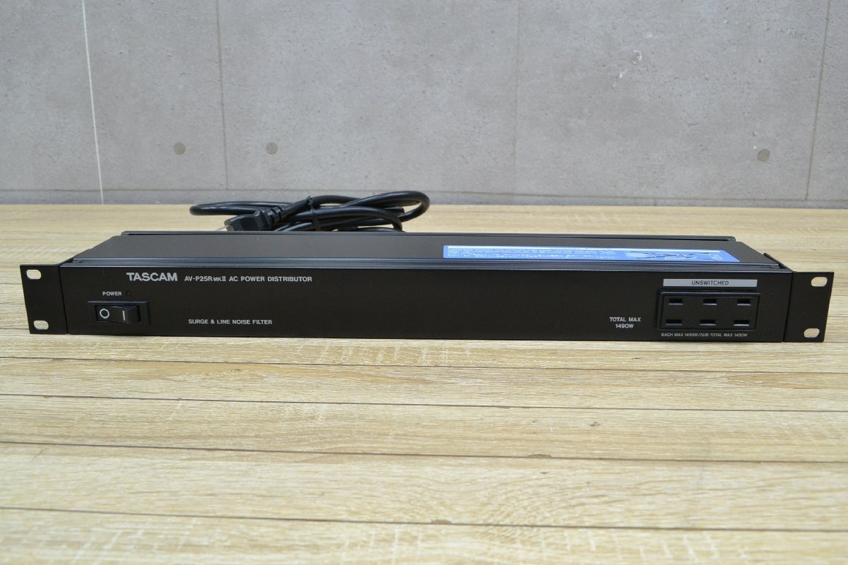 【傷や汚れあり】W956 TASCAM AC POWER DISTRIBUTOR パワーディストリビューター AV-P25R MKⅡの落札情報詳細 - Yahoo!オークション落札価格検索 ...
