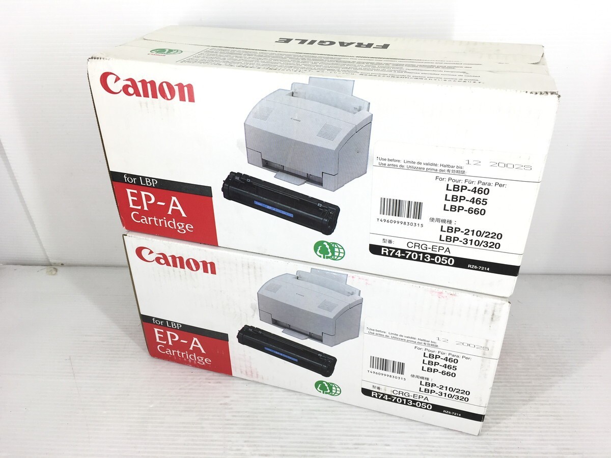 【未使用】【2本セット】純正未開封品 Canon Cartridge EP-A CRG-EPA カートリッジ LBP-320/310/220/210用【有効期限:2002年12月】の落札情報 ...