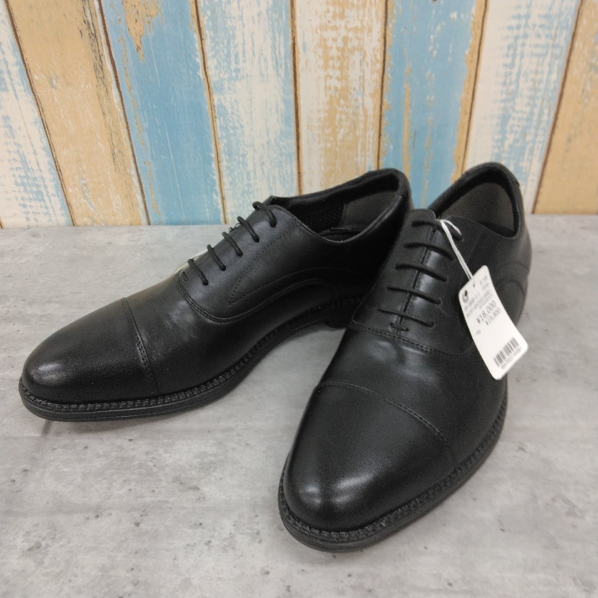 【未使用】BEE CLASSIC GORE-TEX ゴアテックス 内羽根ストレットチップ・ビジネスシューズ ブラック 25.0cm ...