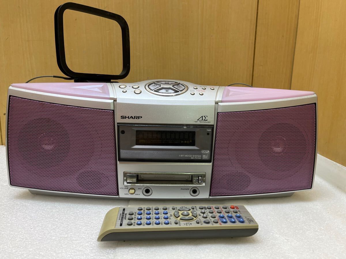【傷や汚れあり】RE1491 SHARP シャープ MD/CDカセットテープ オーディオ SD-FX100-P 2004年製 テープ／MD再生OK CD再生NG 現状品 1227の落札情報詳細 ...