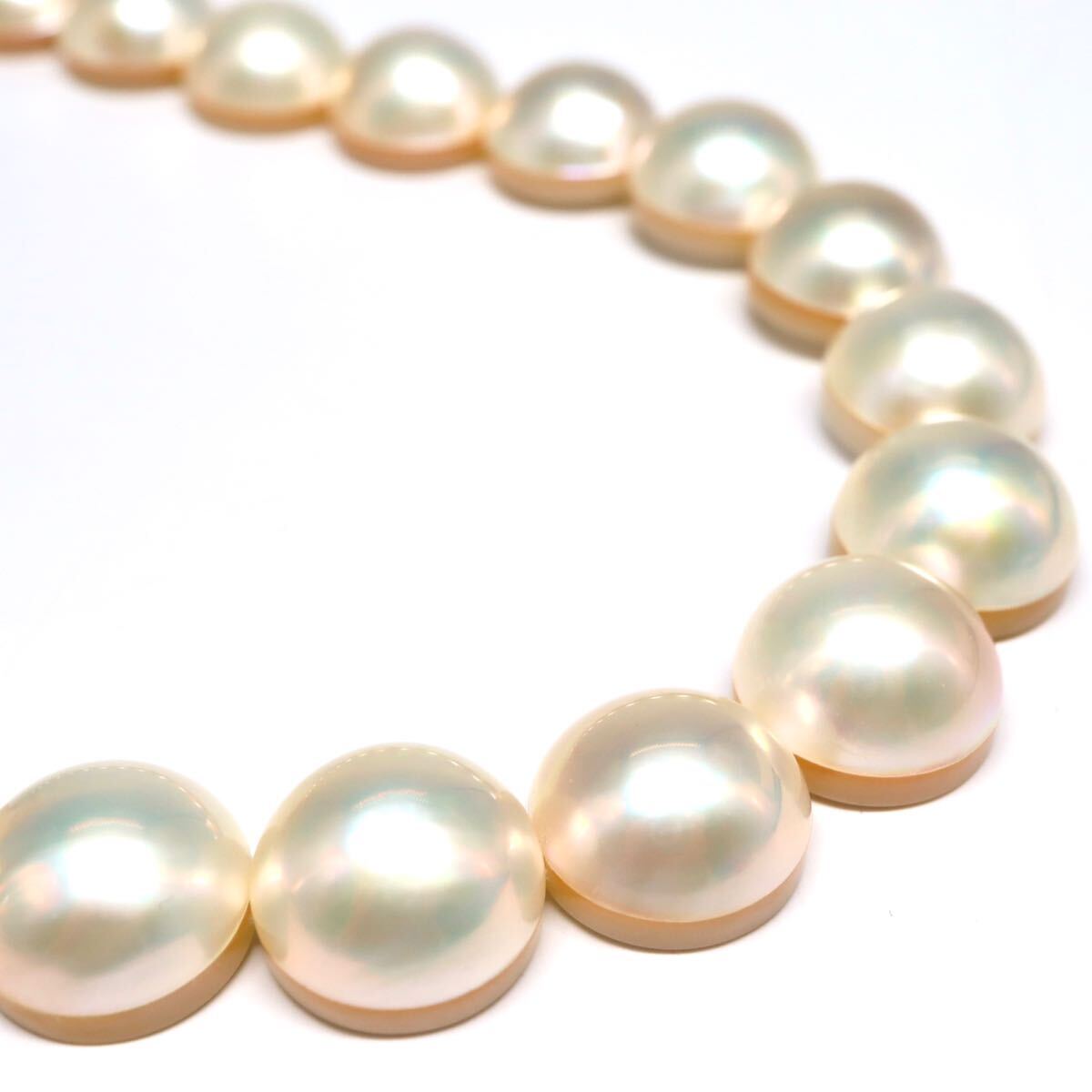 【目立った傷や汚れなし】1円〜!!良品!!TASAKI(田崎真珠) マベパールネックレス F 約47.9g 約43.0cm 約10.9-11.9mm珠 pearl パール jewelry ...