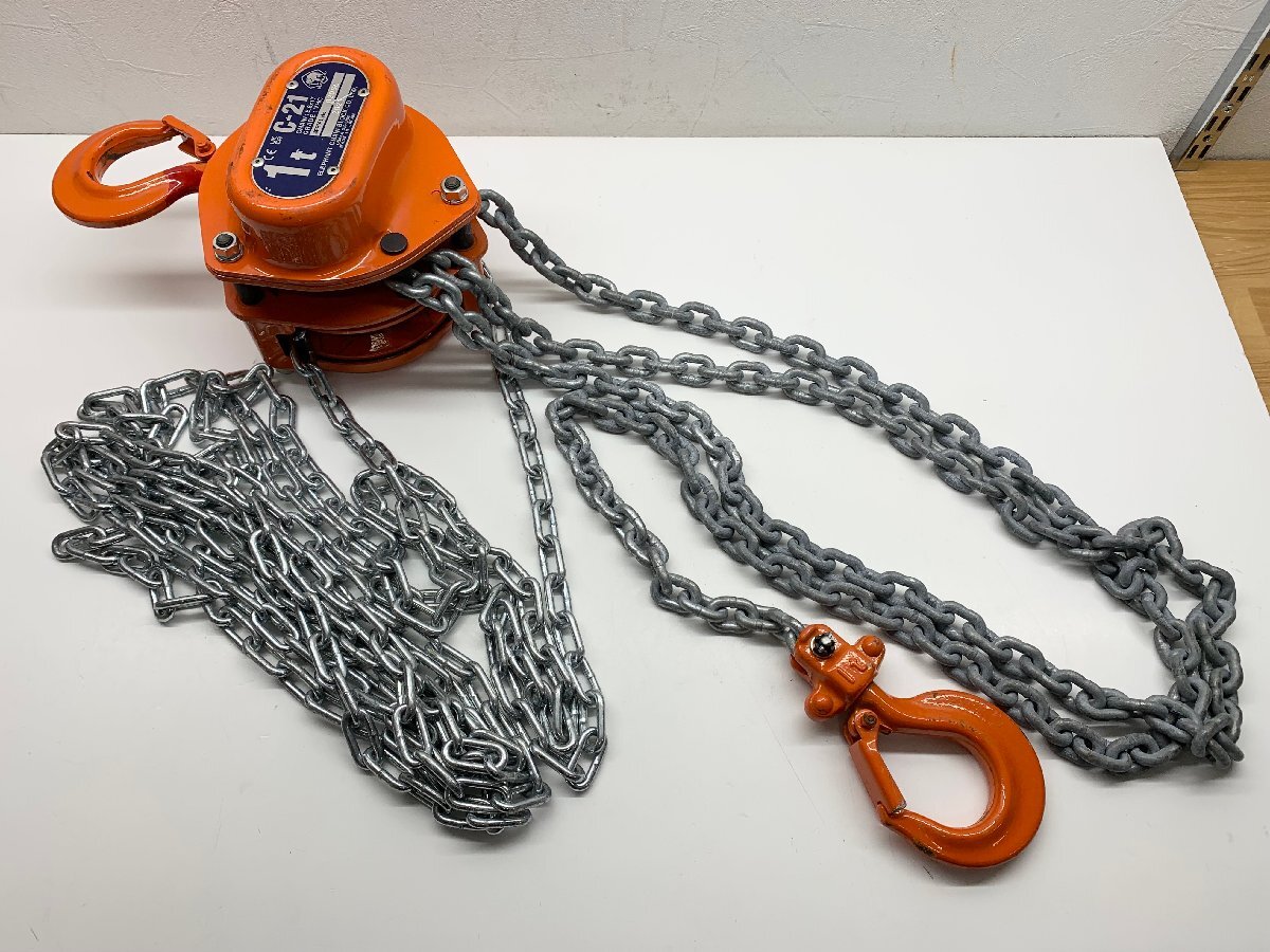 【やや傷や汚れあり】象印 ELEPHANT フック式チェーンブロック チェーンブロック C-21 C21型 1t 1000kgの落札情報詳細 - Yahoo!オークション落札価格検索 オークフリー