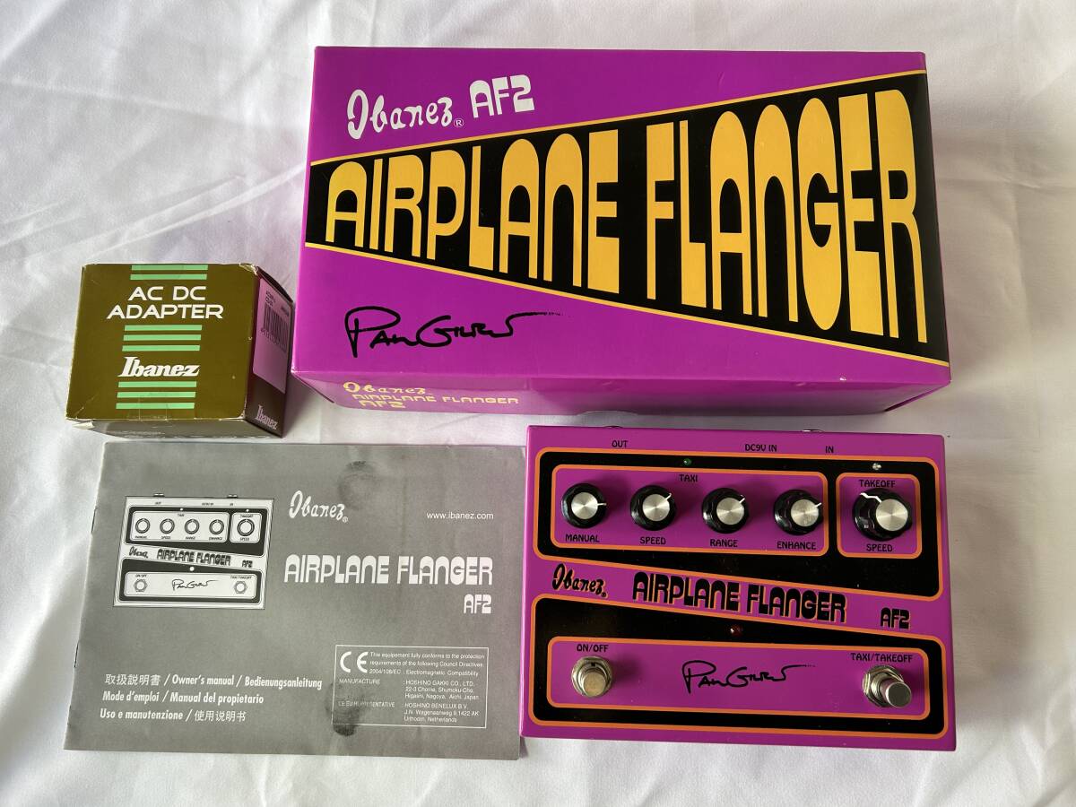 【目立った傷や汚れなし】Ibanez AIRPLANE FLANGER AF2 Paul Gilbert フランジャー 箱、保証書付 美品の ...