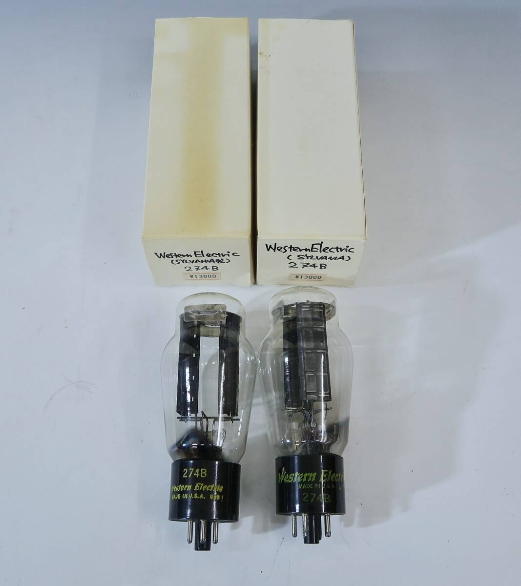 【やや傷や汚れあり】Western Electric/SYLVANIA製 274B 真空管 2本 (50) 米国製/ウエスタンエレクトリック ...