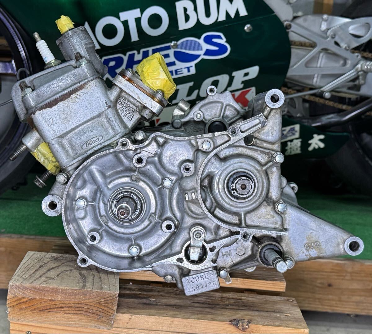 【傷や汚れあり】NSR-mini 63ccボアアップエンジン クロスミッション ポート+ヘッド加工 NS50 NSR50 80 NS-1に流用 ...