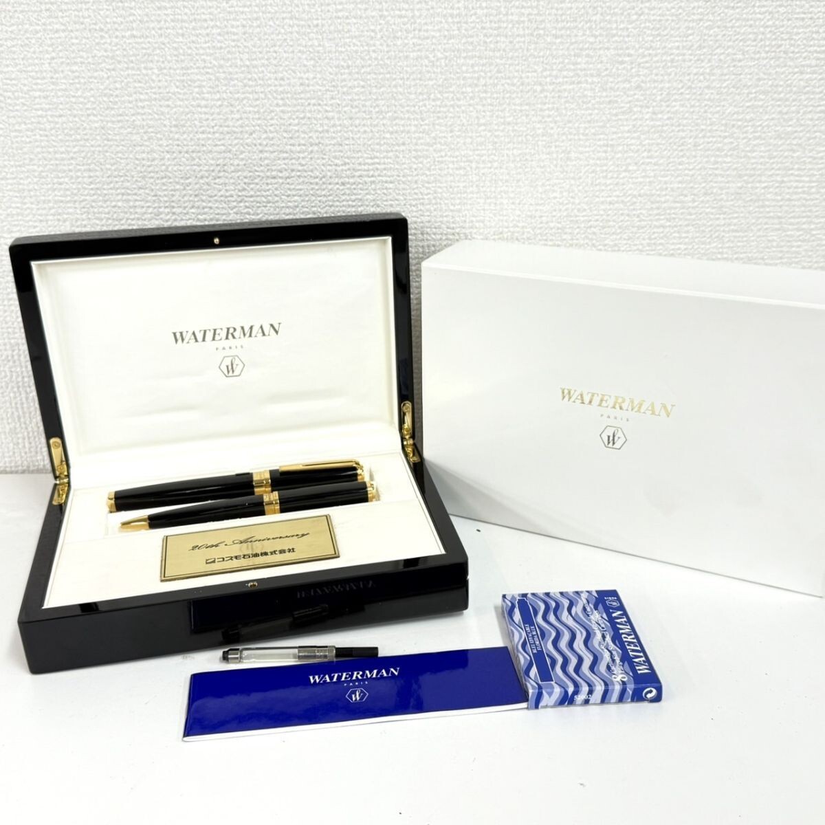 【傷や汚れあり】 B888-U36-1094 WATERMAN ウォーターマン エクセプション スリム 万年筆 ボールペンセット ペン先 18K 750 コスモ石油 20周年記念の落札情報詳細 ...