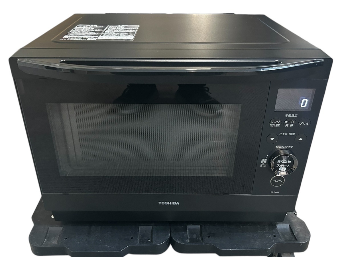 【目立った傷や汚れなし】美品 東芝 TOSHIBA スチームオーブンレンジ 家電製品 本体 ER-D80A(K) ワイドフラット庫内 石窯ドーム 2024年製 直接引取可の落札情報詳細 ...