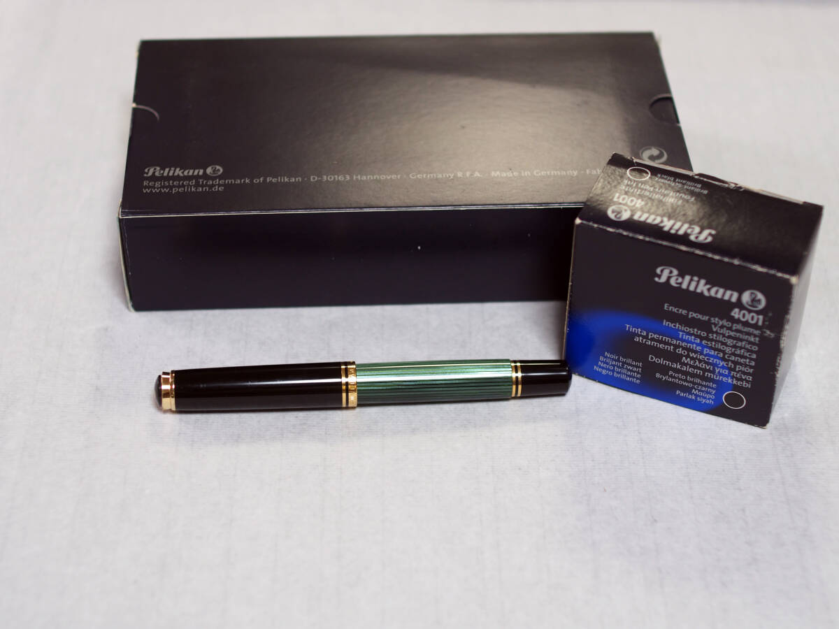 【傷や汚れあり】★ペリカン万年筆 2本★PELIKAN SOUVERAN 緑縞 スーベレーン ペン先 18C-750 EF/ PELIKAN B★USEDの落札情報詳細 - Yahoo ...