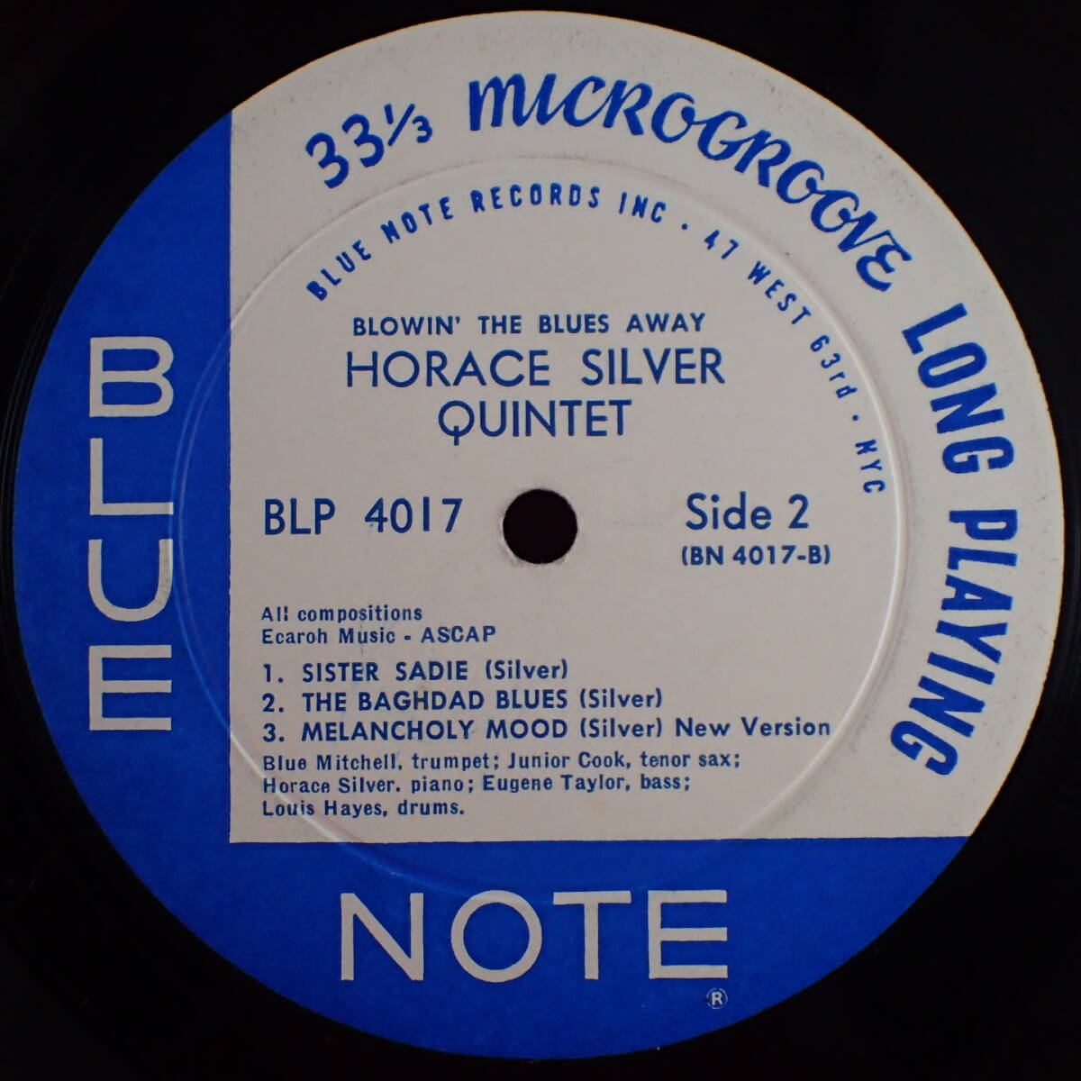 【やや傷や汚れあり】千円開始★神洗浄【家宝級レア★US完オリ★BLUE NOTE★MONO★47West RVG 耳 両溝】★HORACE SILVER/BLOWIN' THE BLUES ...