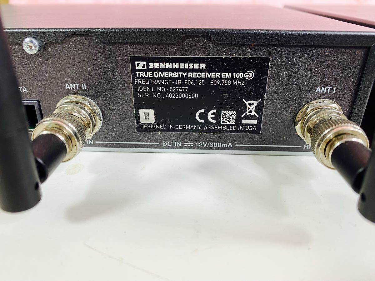 【やや傷や汚れあり】【ワイヤレスマイク】SENNHEISER ゼンハイザー e835 ew 100 G3 2本/TRUE DIVERSITY RECEIVER ew 100 G3 2台 セット ...