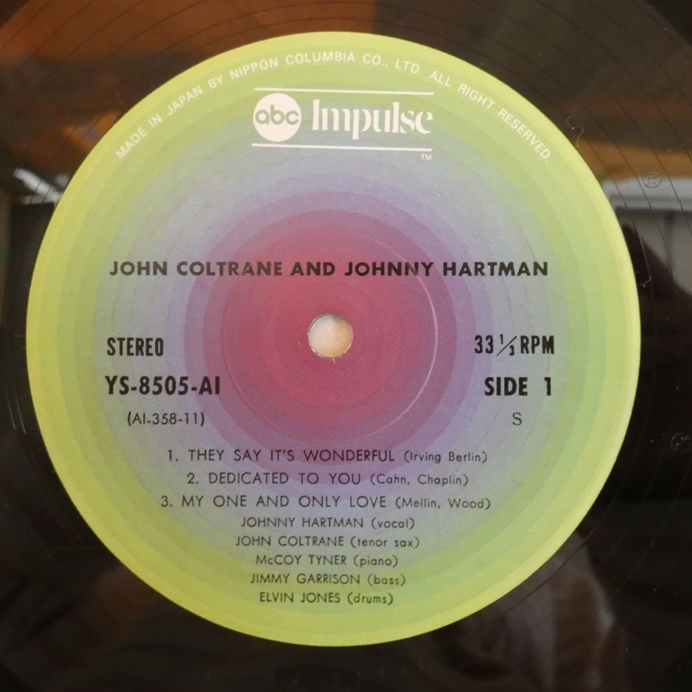 【やや傷や汚れあり】48067497;【帯付/Impulse/見開き】John Coltrane and Johnny Hartman /S.T.の落札情報詳細 - Yahoo!オークション ...