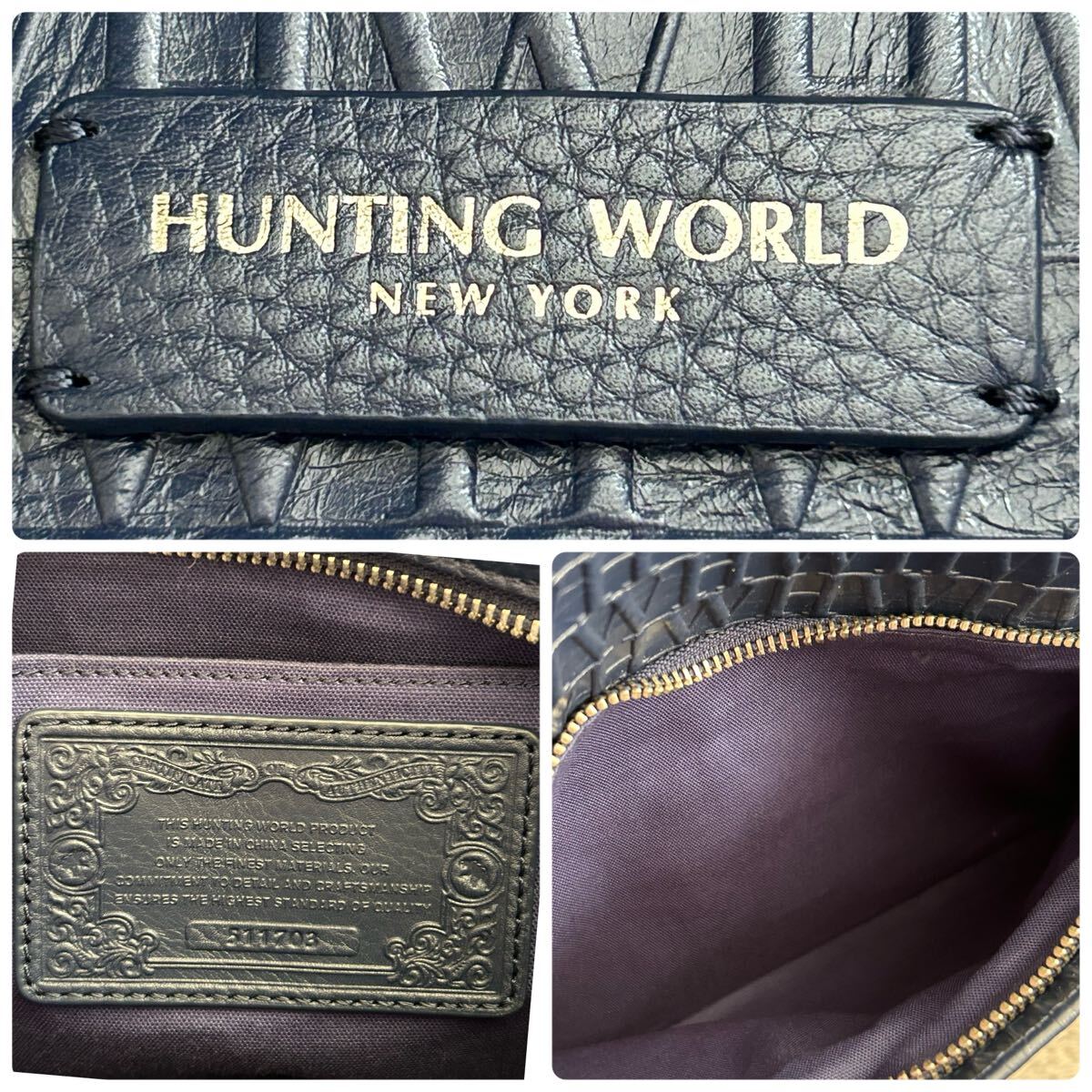 【やや傷や汚れあり】【ハンティングワールド】基準内 HUNTING WORLD トートバッグ ロゴモチーフ ハンドバッグ ナイロンキャンバス系×レザー レディース 伊製の落札情報詳細 ...