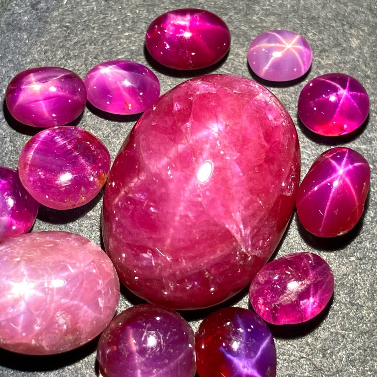 【やや傷や汚れあり】1円〜!!★天然スタールビーおまとめ27.5ct★m 約5.5g ルース 裸石 宝石 ジュエリー jewelry ...