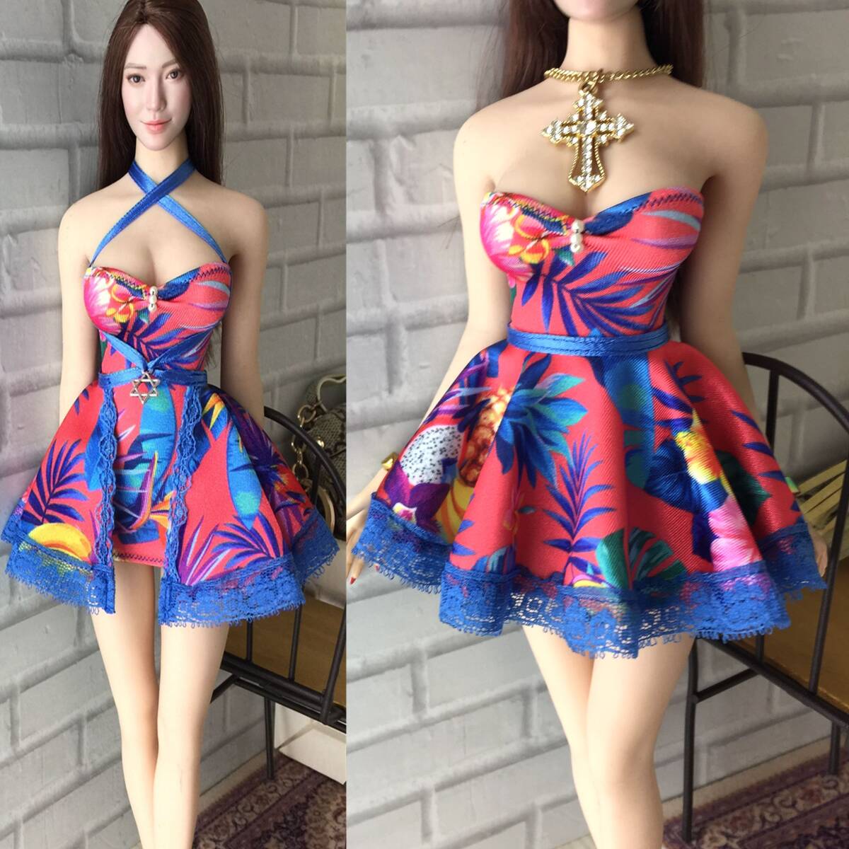 【未使用】2点セット 3WAY熱帯柄ワンピース TBLeagueS07/S09／S10D/S12D対応サイズ 1／6人形用洋服の落札情報詳細 - Yahoo!オークション落札価格検索 オークフリー