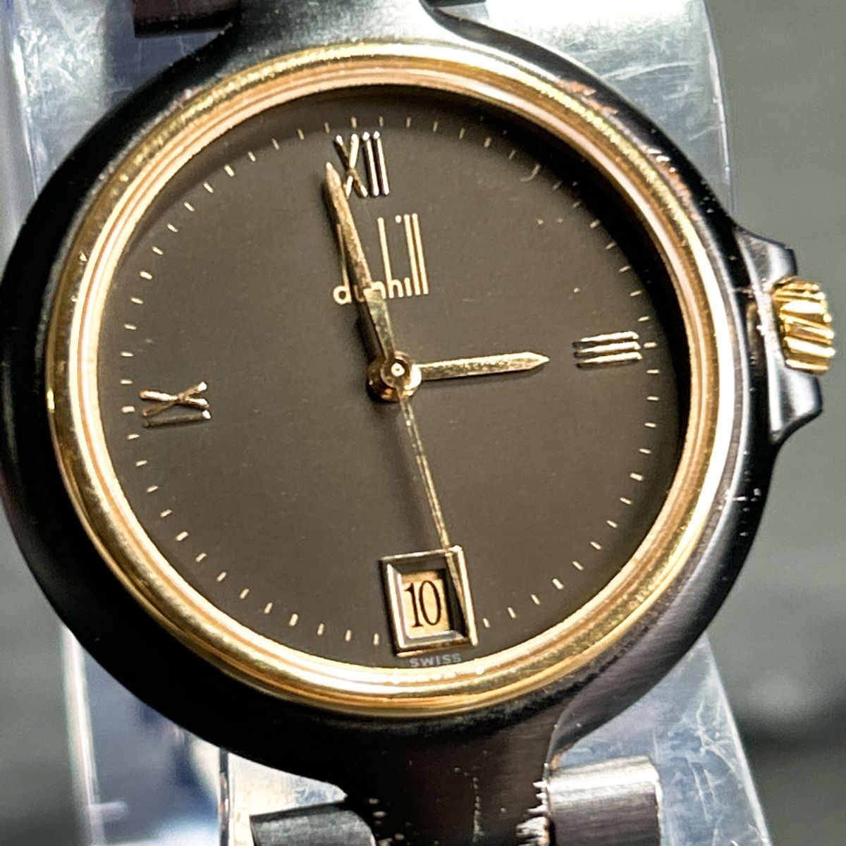 【やや傷や汚れあり】 dunhill ダンヒル エリート メンズ腕時計 12Pダイヤ SS/YG K18 2ロウ グレー文字盤 クオーツ 中古[ne]E13S320の落札情報詳細 ...