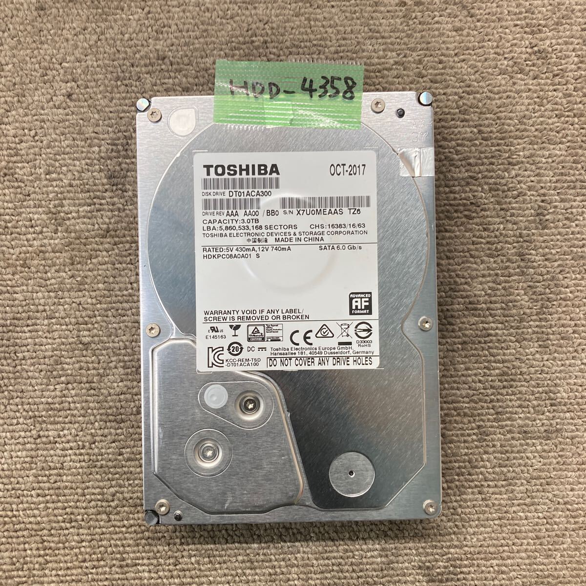 【やや傷や汚れあり】はてなアキバ 7日間保証 内蔵 SATA2.5インチHDD TOSHIBA MQ01ABF050 : 500.1 GB ...