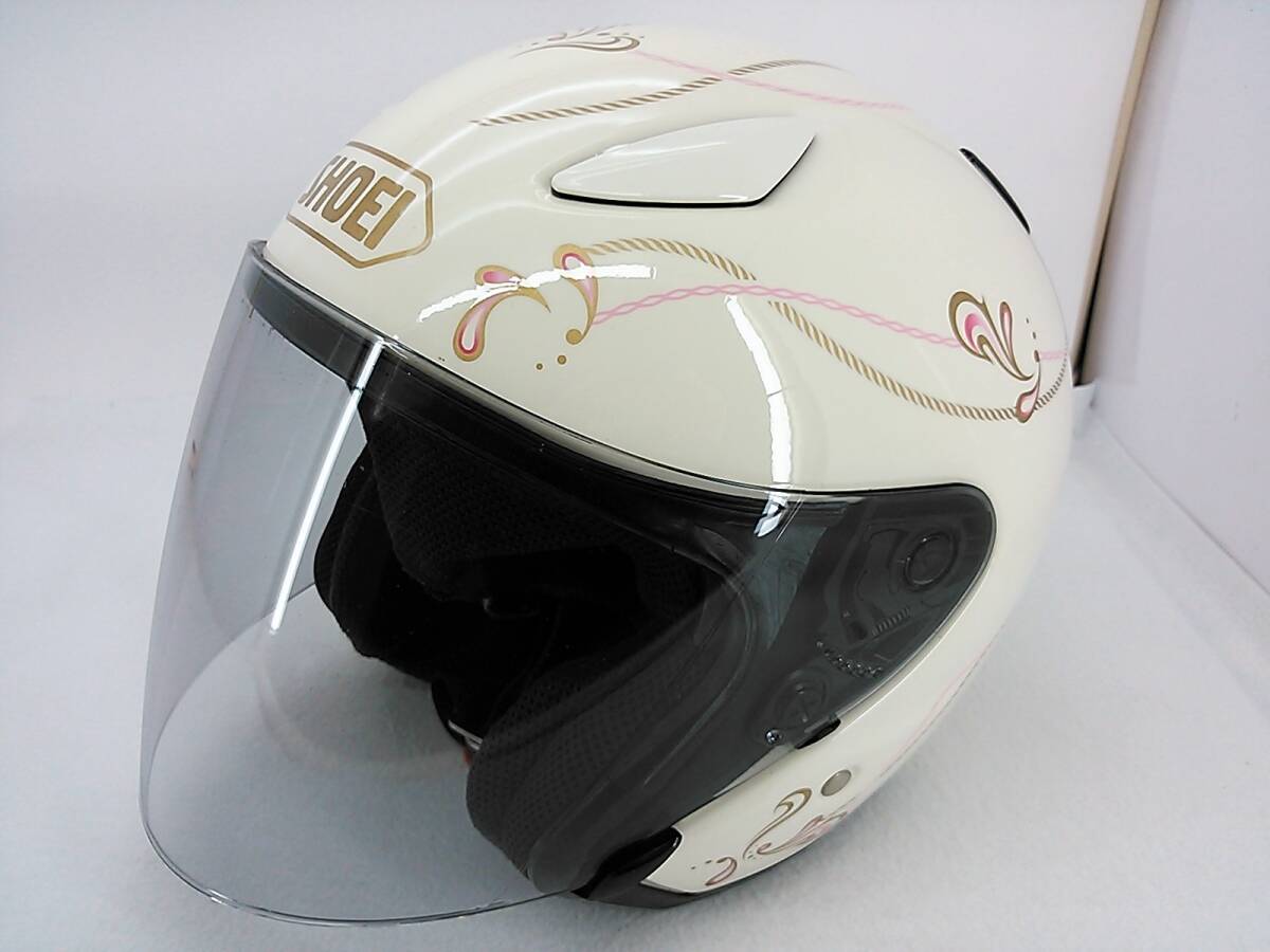 【目立った傷や汚れなし】【送料無料】美品 SHOEI ショウエイ J-STREAM Jストリーム Amo アモー Sサイズ 元箱付き ジェット ...