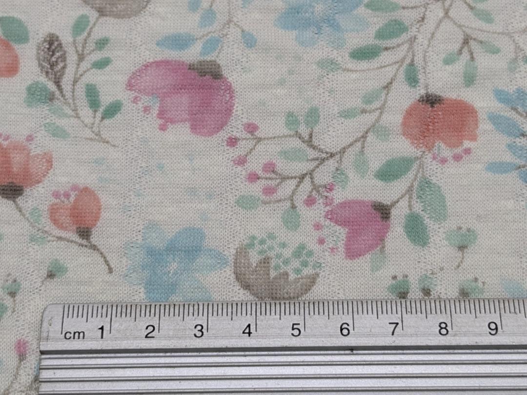 【未使用】新着・3層薄手キルト小花柄ニット ピンク／オフ白系 50cmカット分 No.3595の落札情報詳細 - Yahoo!オークション落札価格検索 オークフリー