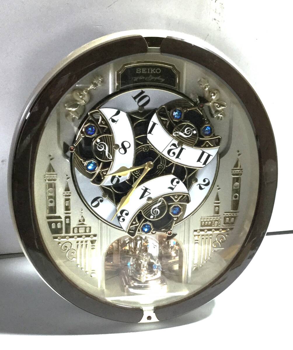 【やや傷や汚れあり】120201z SEIKO セイコー からくり時計 電波時計 RE579B Wave Symphonyの落札情報詳細 ...
