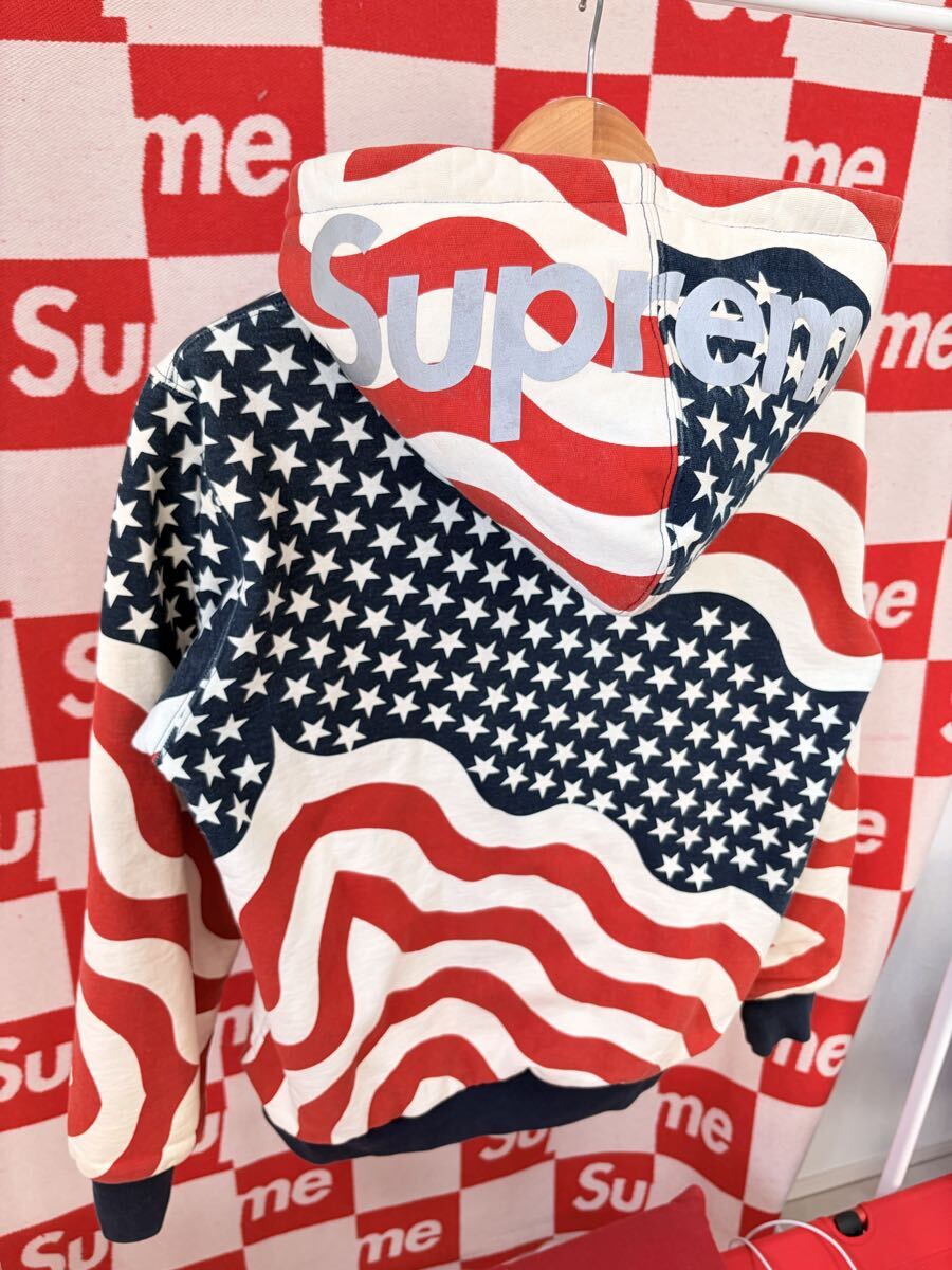 【やや傷や汚れあり】【中古】Supreme 18AW Reflective Text Track Jacket M ブラック ナイロンブルゾン ...