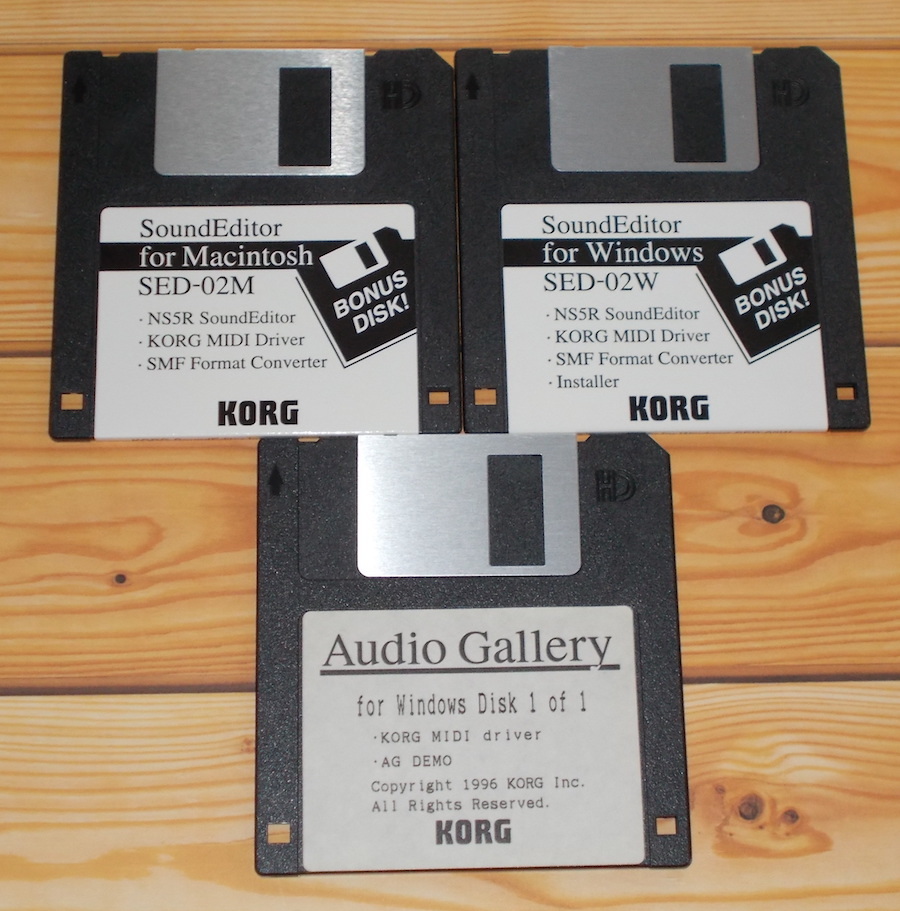 KORG NS5R Sound Editor + Audio Gallery for Windows SED-02W SED-02M MIDI driver SMF Format ...