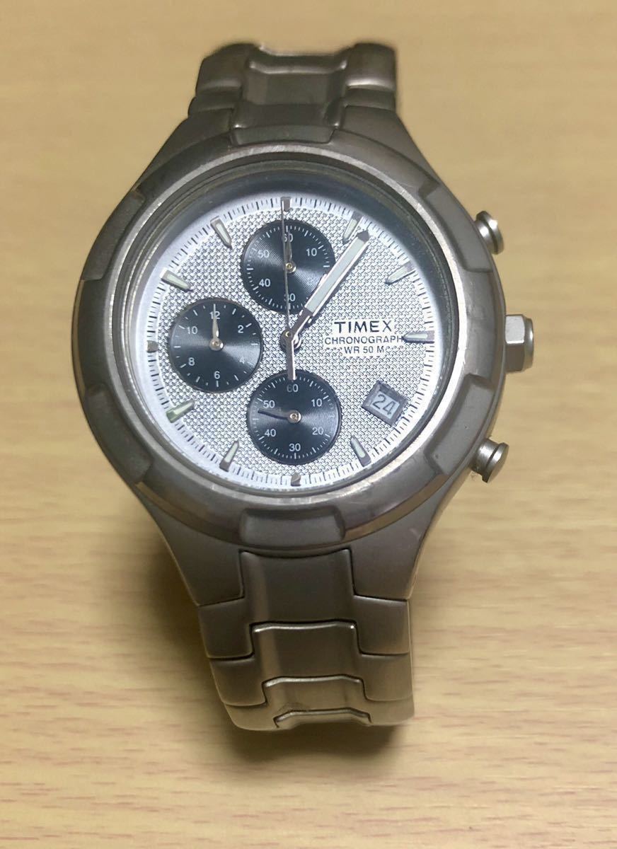 Timex Chronograph model #T18161 TITANIUM CASE タイメックス メンズ チタニウムケース コマ付き 超レアの落札情報詳細 - Yahoo!オークション ...