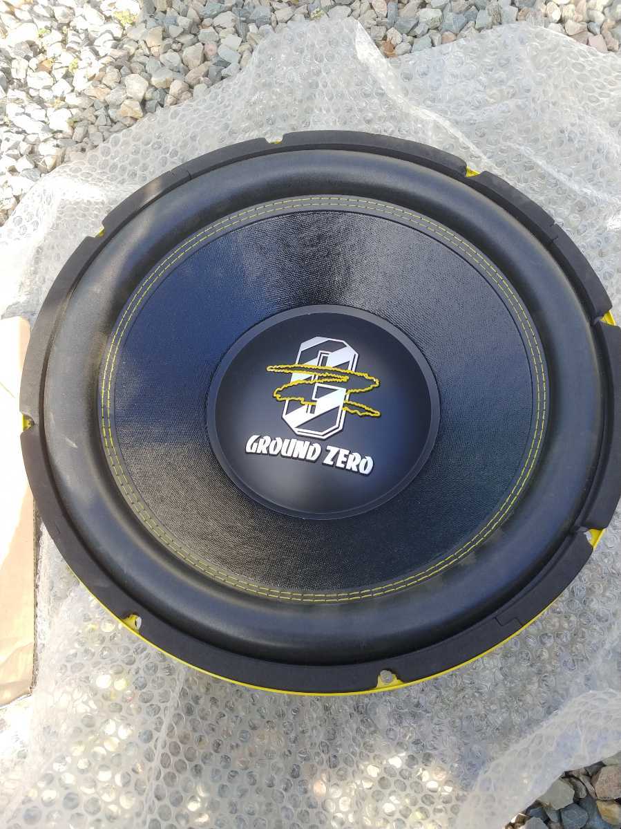 GROUND ZERO 15インチ 38cm 2ΩDVC サブウーハー GZRW 15XSPL 定価49,680 円 グランドゼロジャンクの ...