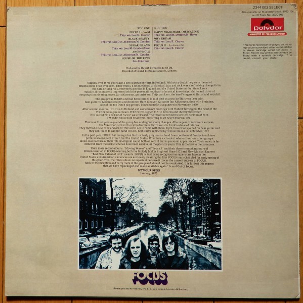 [LP] FOCUS / フォーカス / IN AND OUT OF FOCUS ★ 英 Polydor 2344-003 UK盤 '73 初回マトA1//B2の落札情報詳細 - Yahoo ...