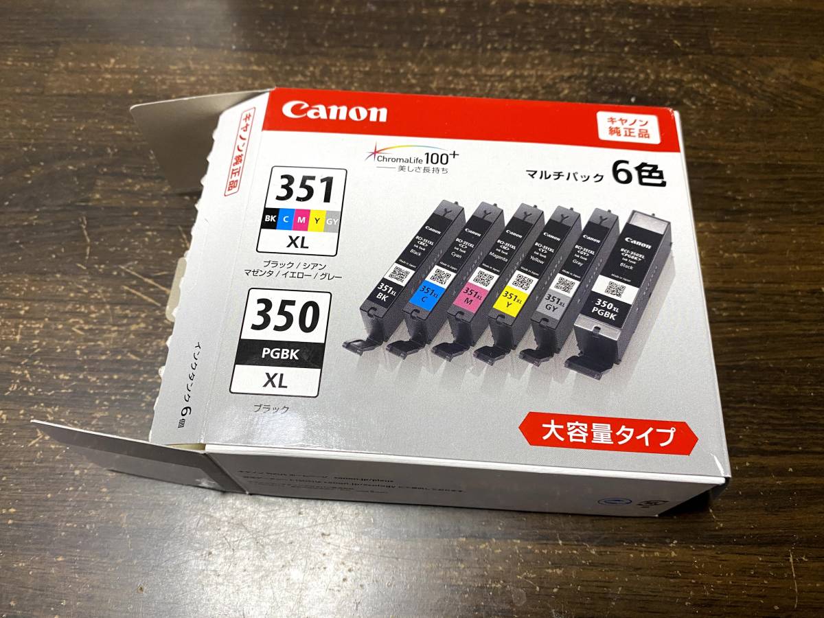 Canon 純正 インク カートリッジ BCI-351XL(BK/C/M/Y/GY)+BCI-350XL 6色マルチパック 大容量タイプ BCI-351XL+350XL/6MPの落札情報詳細 ...