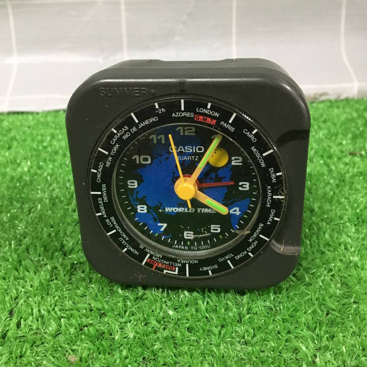 CASIO カシオ TQ-130U WORLD TIME クオーツ 置時計 目覚まし時計 アナログ コンパクト 14-116の落札情報詳細 - Yahoo!オークション落札価格検索 オークフリー